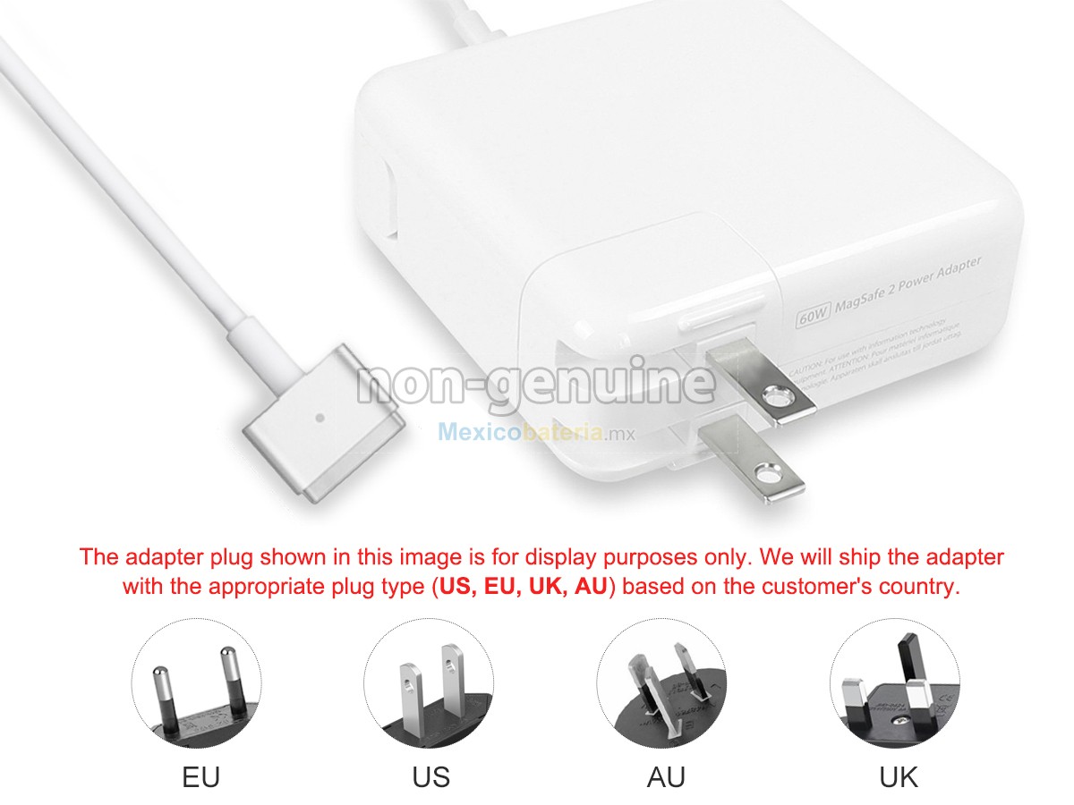 Adaptador Apple MAGSAFE 2 60W A1435 de alta calidad en México | Mexicobateria.mx